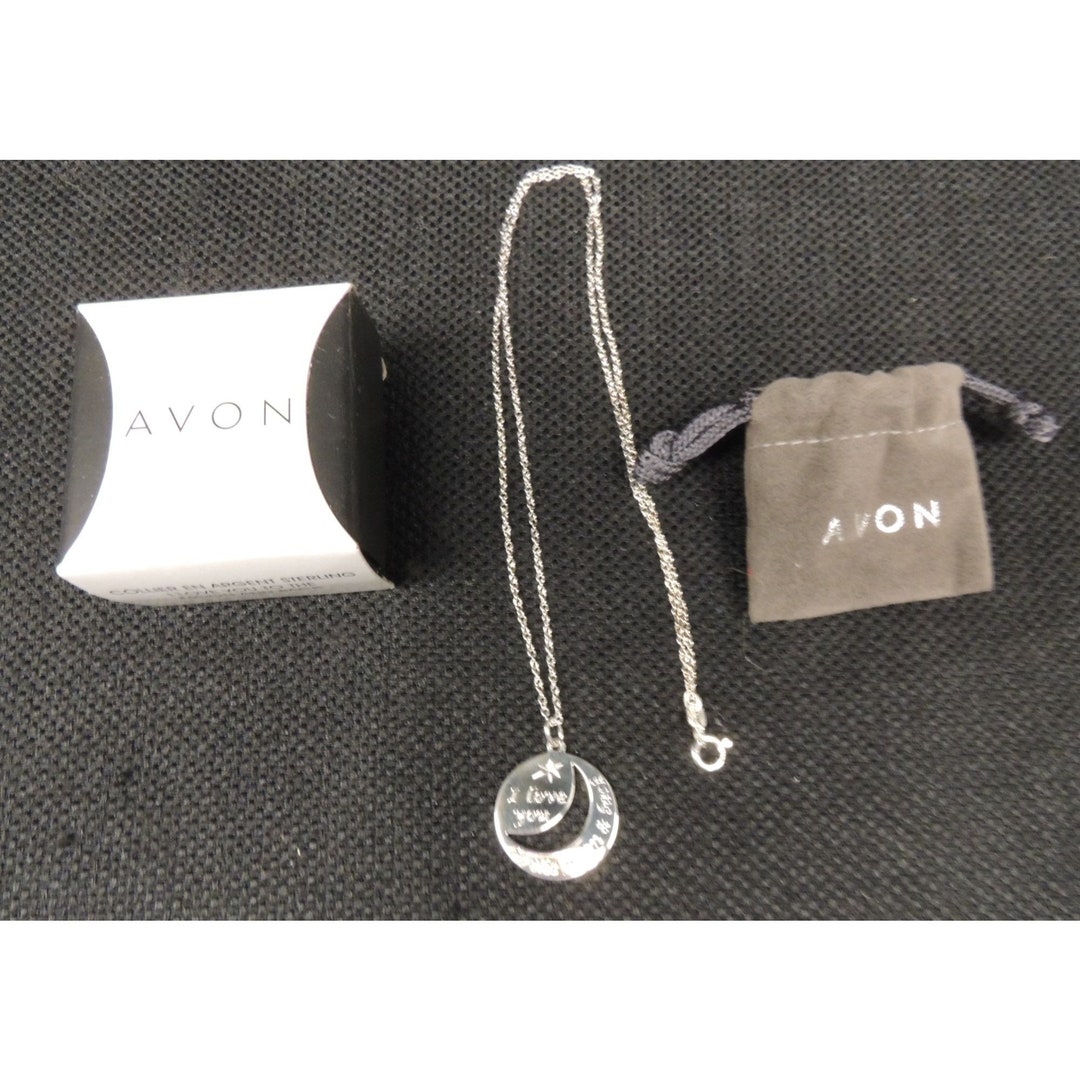 Avon i Love You to the Moon and Back .925 Necklace 19 - Etsy