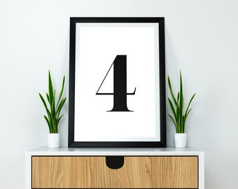 Number Four Wall Decor - Etsy