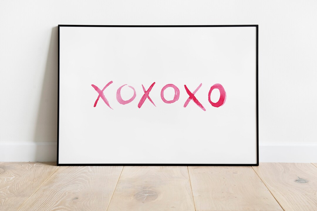 XOXOXO Sign | Hugs and Kisses | Home Decor | Minimalist Quote | Black ...