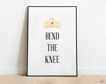 Bend the Knee Sign - Etsy