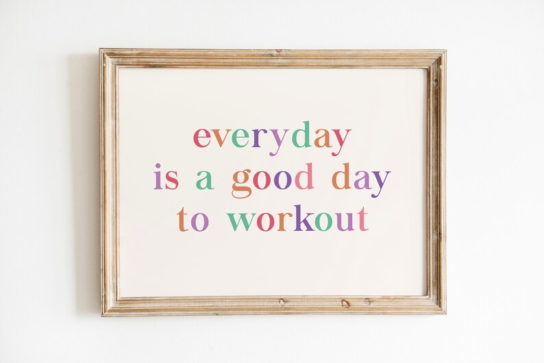 Home Gym Sign | Workout Printable | Home Gym Decor | Gym Wall Art ...