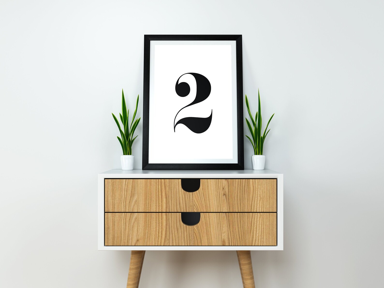 Number Two Print | Number 2 | Printable Number Art | Minimalist Poster ...