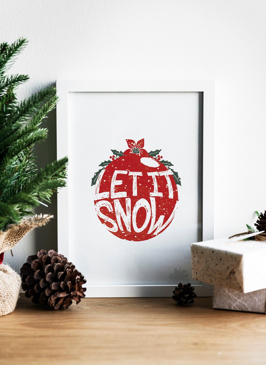 Let It Snow Print | Christmas Printable | Cute Christmas Print ...