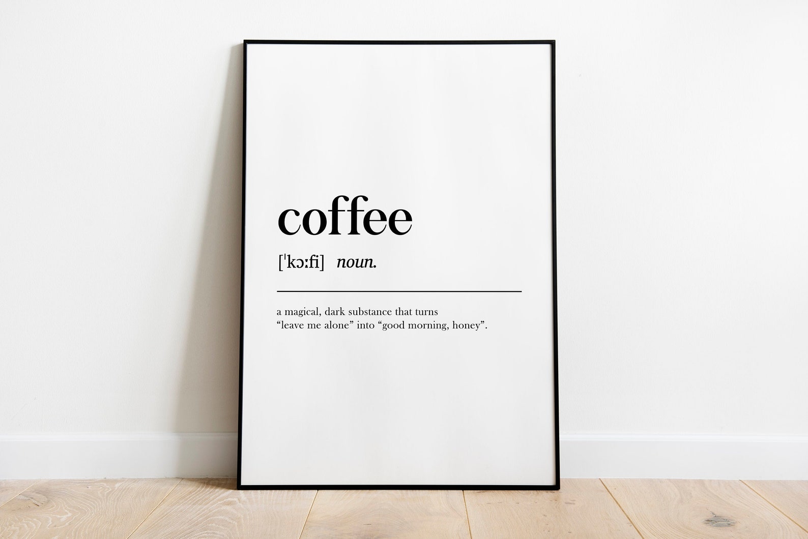 Funny Coffee Definition Quote Printable Kitchen Wall Print Coffee Print ...