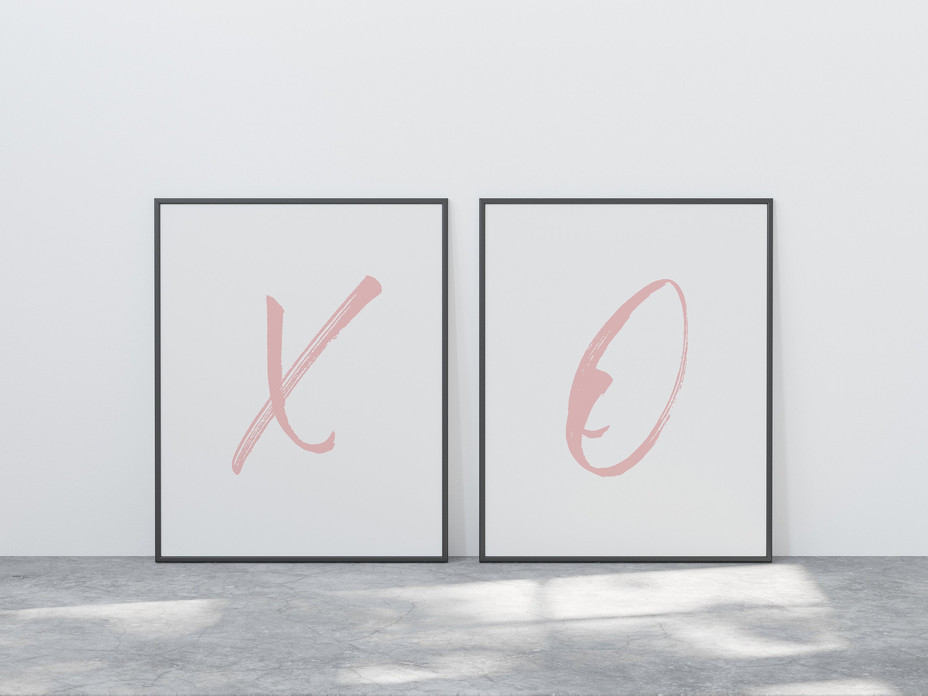 X and O Print Set Pink Nursery Wall Art Girls Room Decor - Etsy