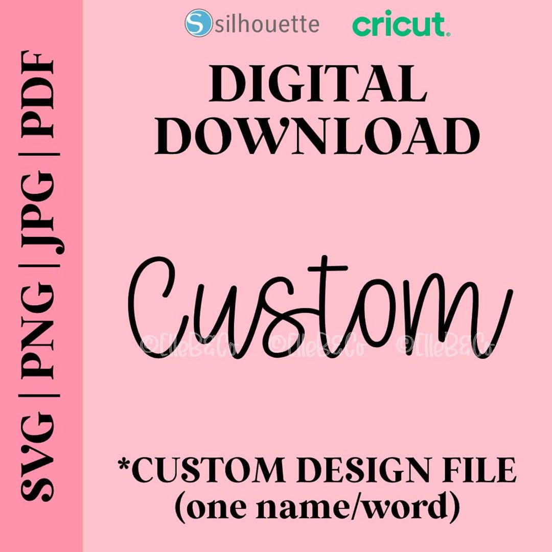 Custom Name SVG PNG | Custom Name Cut File | Script Name Design - Etsy