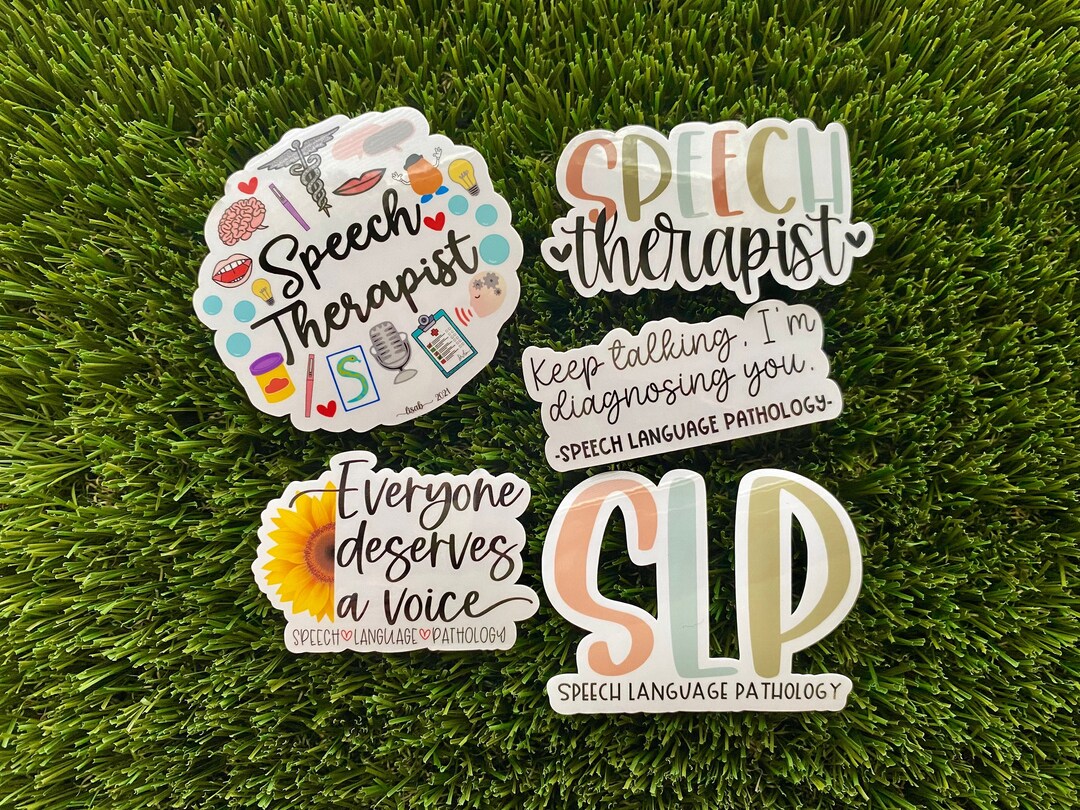 Set of Speech Therapist Stickers | Water Resistant Vinyl Stickers - Etsy
