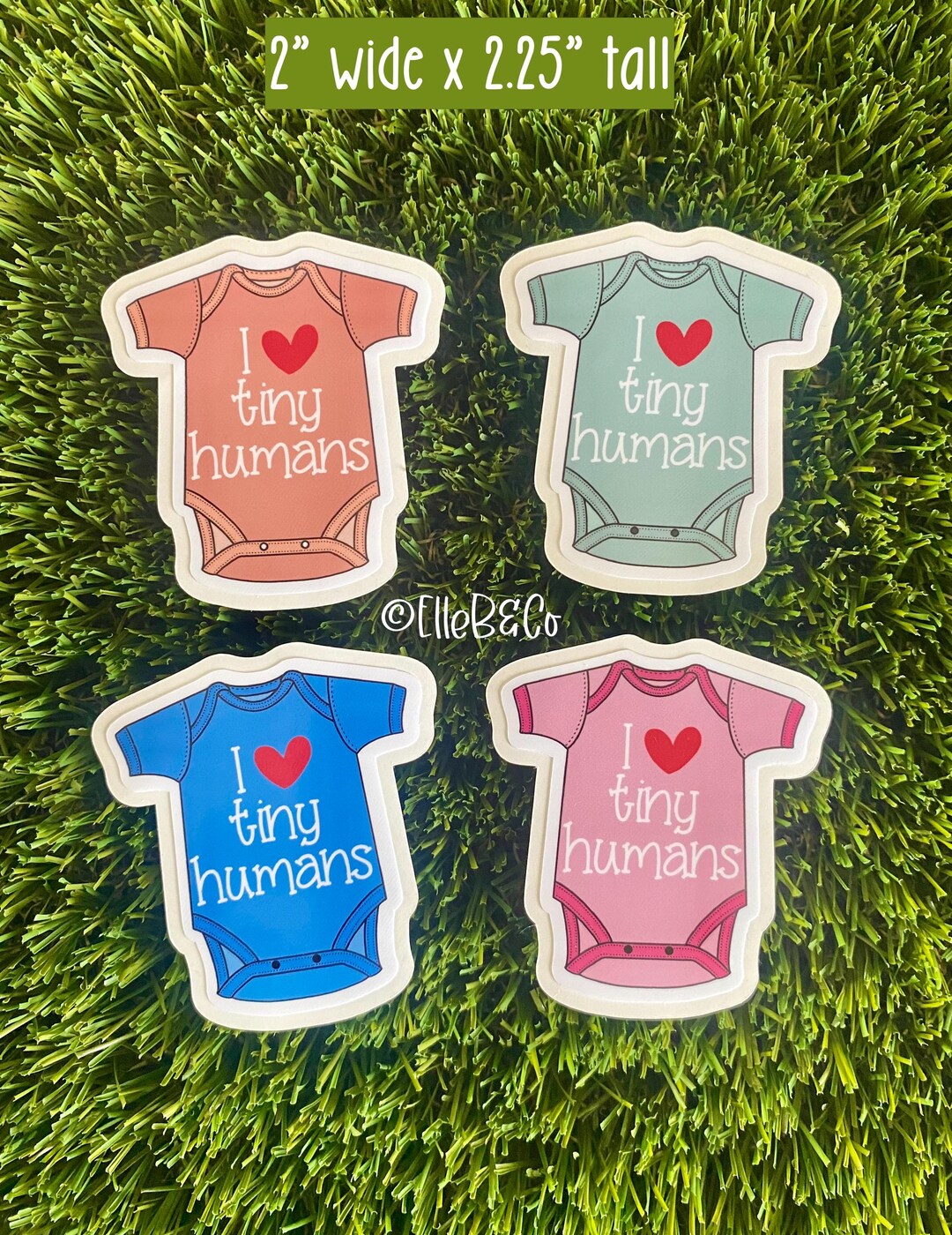 I Love Tiny Humans Sticker | Water Resistant Vinyl Sticker - Etsy