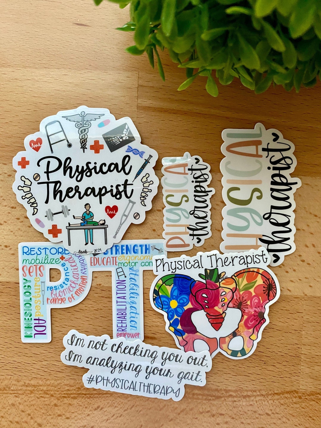 Physical Therapist Stickers | Water Resistant Vinyl Sticker - Etsy