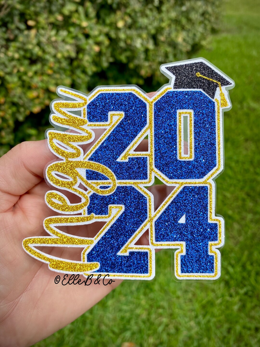 Personalized Glitter Decal for Graduates Class of Waterproof Glitter ...