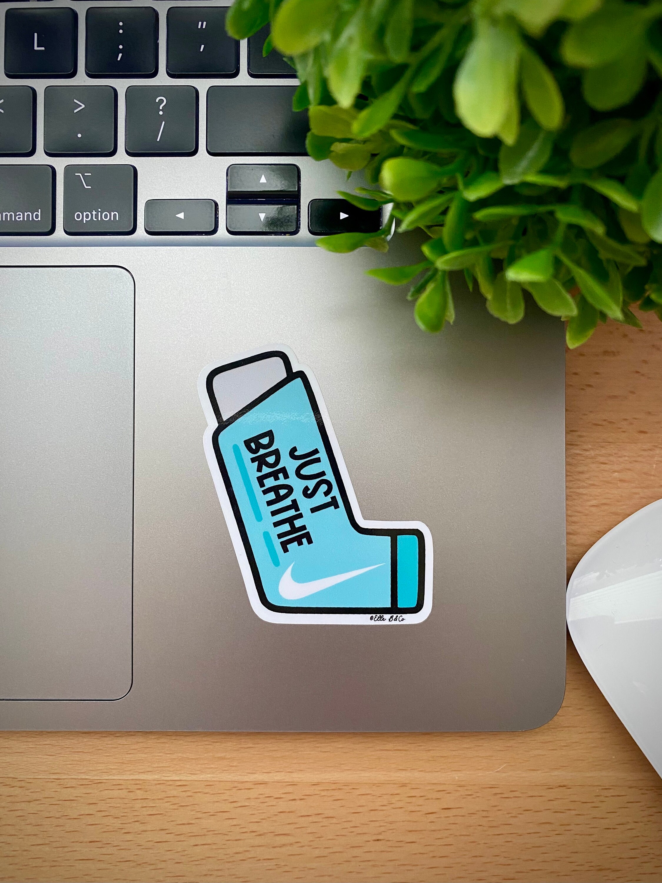 Just Breathe Inhaler Sticker | Water Resistant Vinyl Sticker - Etsy