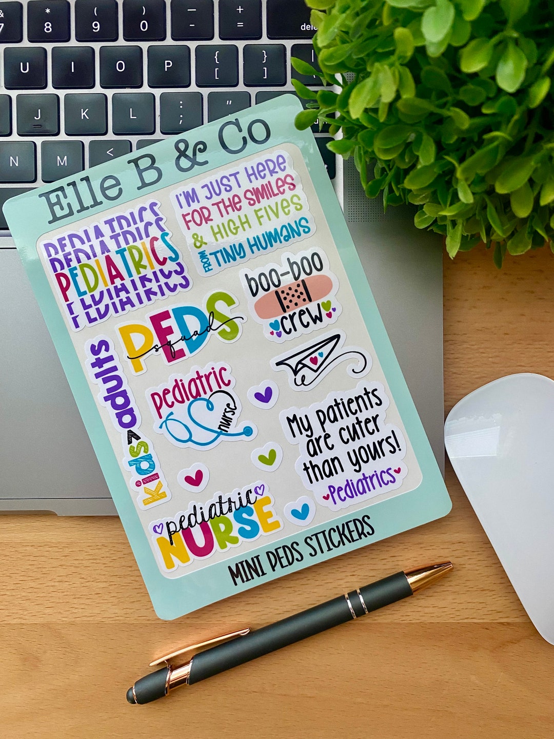 PEDS Nurse Mini Sticker Sheet | Water Resistant Vinyl Stickers - Etsy