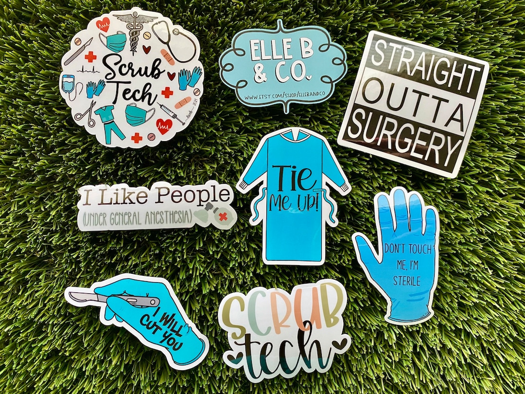 Scrub Tech Stickers | Water Resistant Vinyl Stickers - Etsy