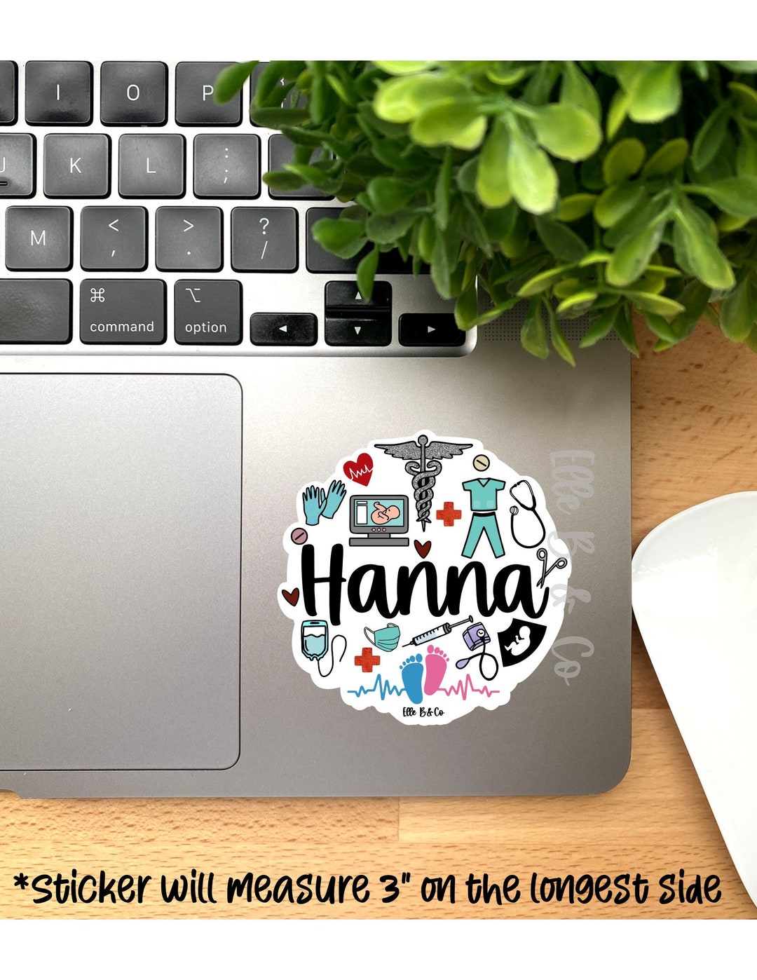 Personalized OB/GYN, L&D Nurse Sticker | Water Resistant Vinyl Sticker ...