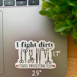 Set of 6 Sterile Processing Tech Stickers | Water Resistant Vinyl ...