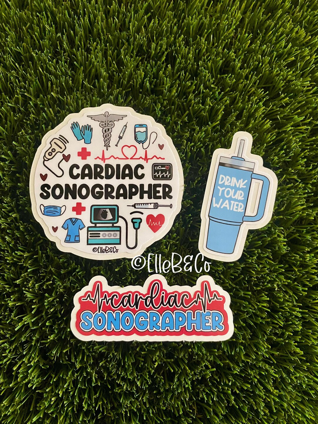 Cardiac Sonographer Stickers | Water Resistant Vinyl Sticker - Etsy