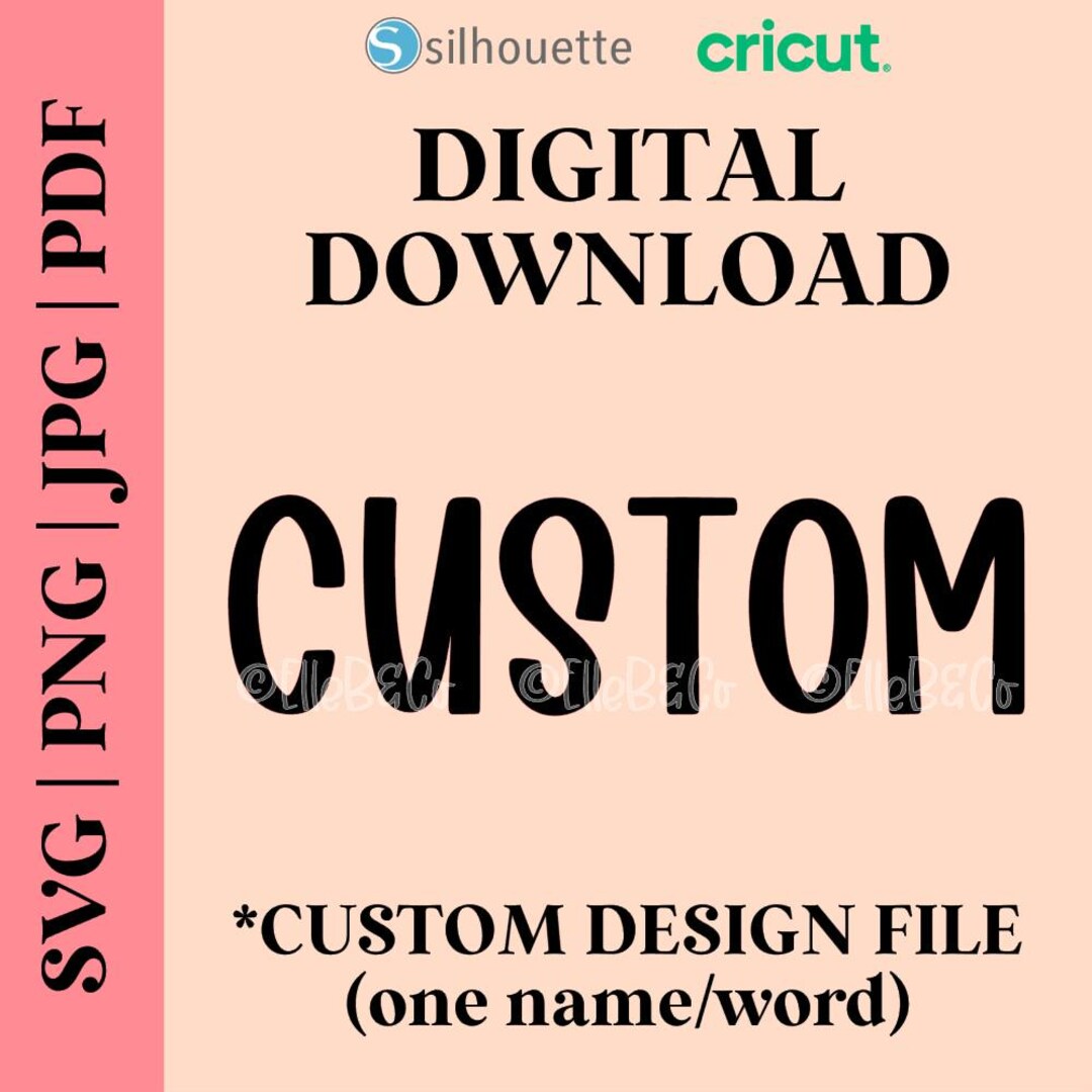 Custom Name SVG PNG | Custom Name Cut File | Print Name Design - Etsy