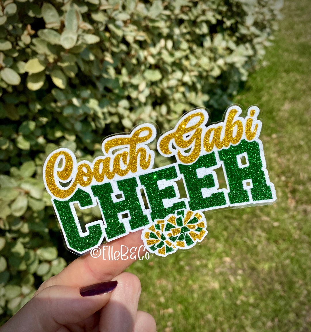 Cheer Glitter Decal Waterproof Glitter Decal - Etsy