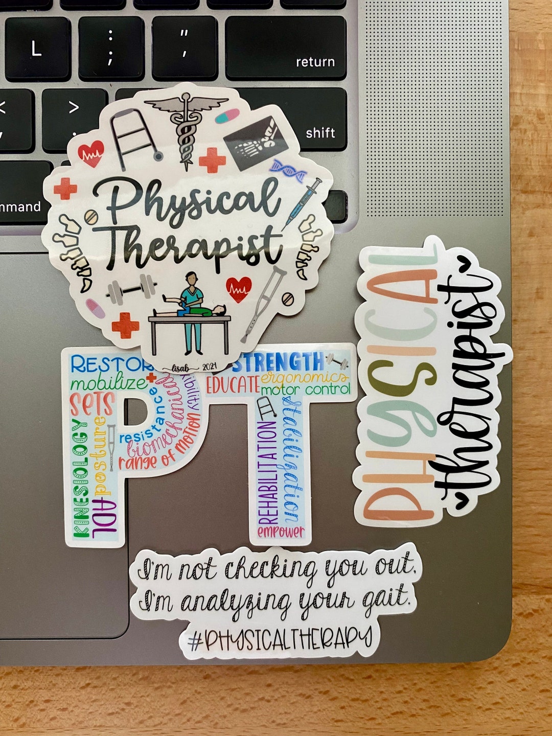 Set of Physical Therapist Stickers | Water Resistant Vinyl Stickers - Etsy