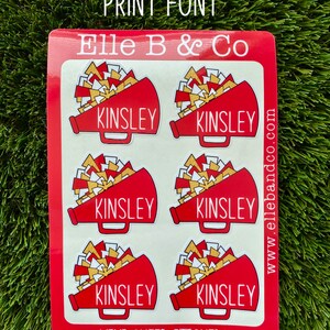Personalized Mini Megaphone1 Sticker Sheet Water Resistant Vinyl ...