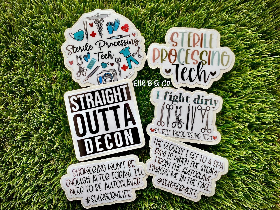 Sterile Processing Tech Stickers | Water Resistant Vinyl Stickers - Etsy