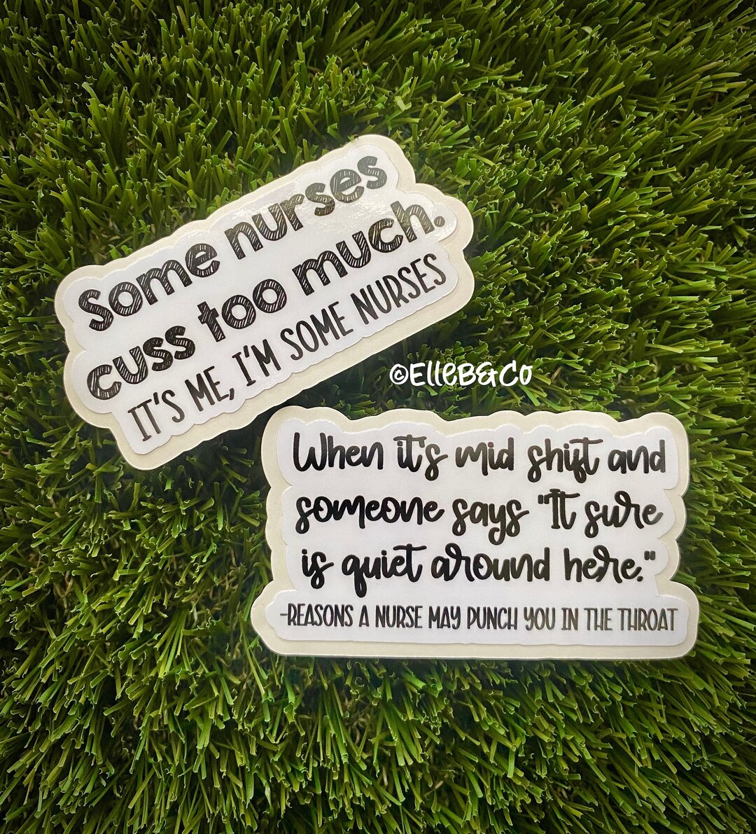 Humorous Nurse Stickers | Water Resistant Vinyl Stickers - Etsy