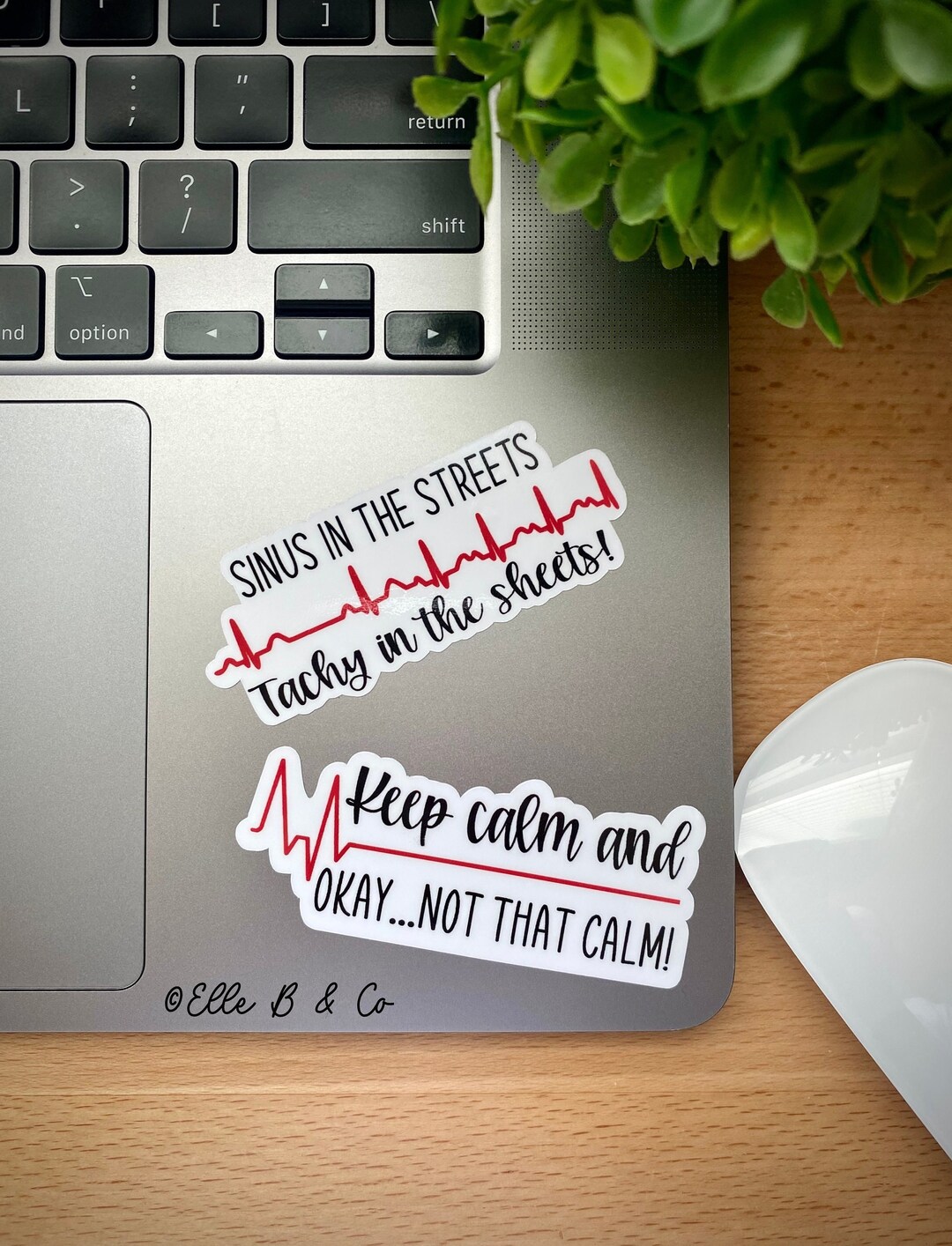 Humorous EKG Stickers | Water Resistant Vinyl Stickers - Etsy