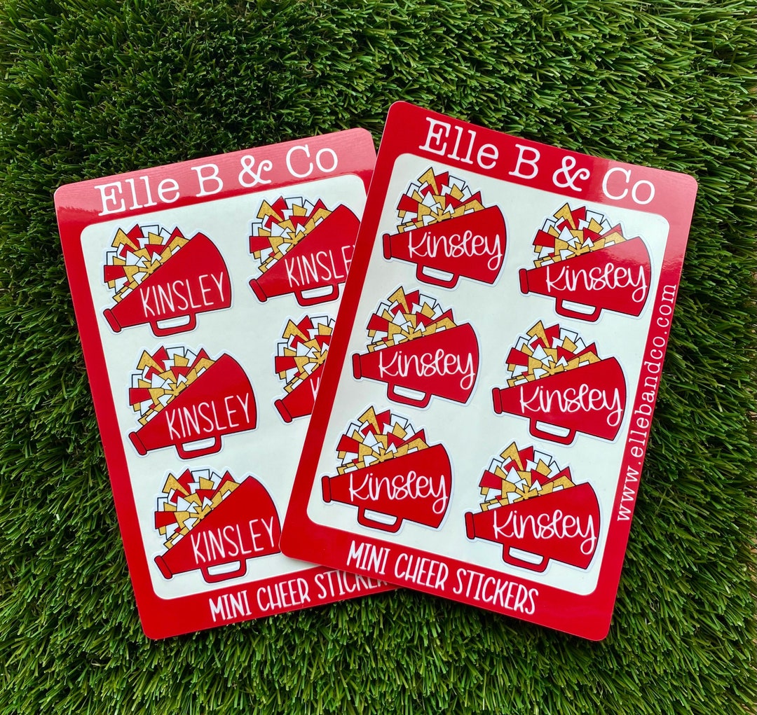 Personalized Mini Megaphone1 Sticker Sheet Water Resistant Vinyl ...