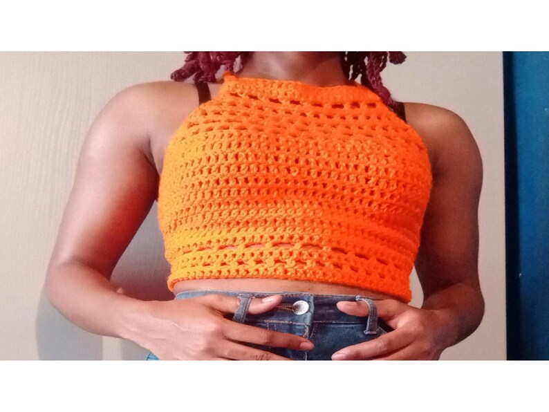 Crochet Halter Top Pattern Crochet High Neck Top Pattern - Etsy