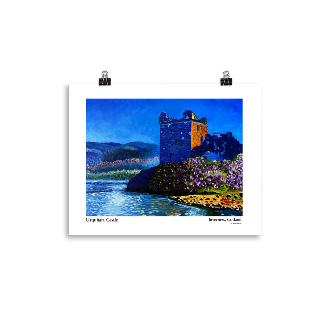 Urquhart Castle, PRINT of Original Oil Painting, Inverness, Scotland ...