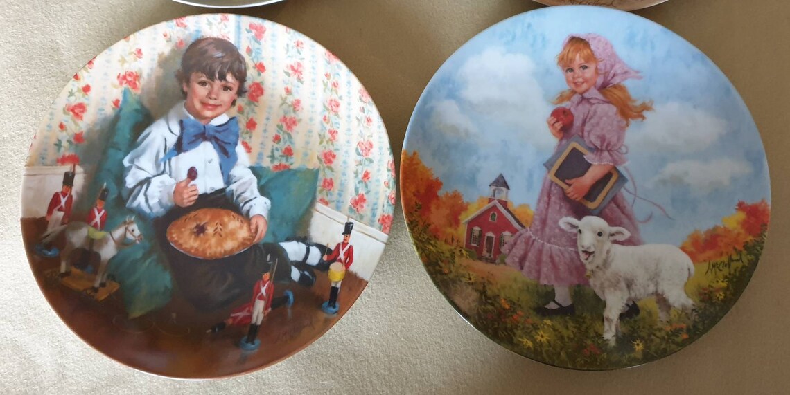 Complete Set 8 Reco Mother Goose Series Collectable Plates by | Etsy