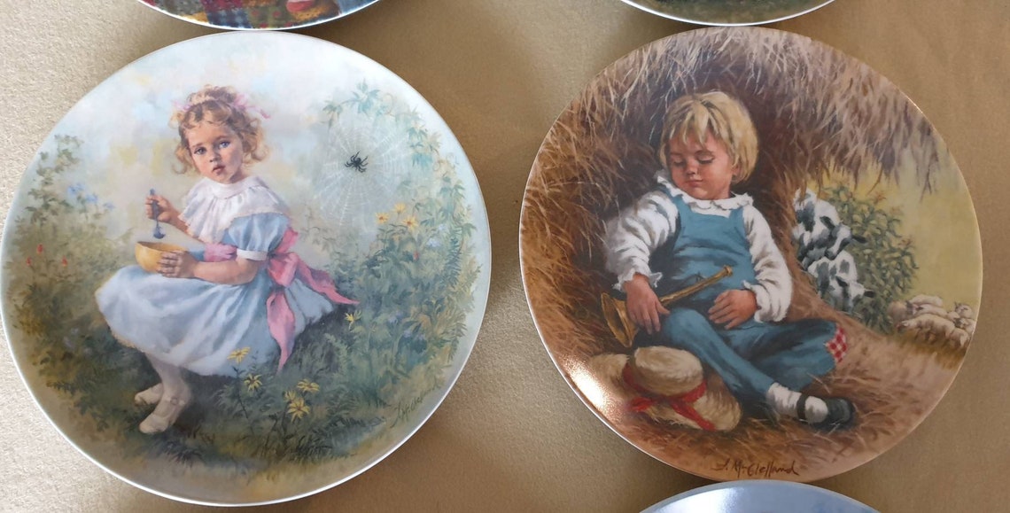 Complete Set 8 Reco Mother Goose Series Collectable Plates by | Etsy
