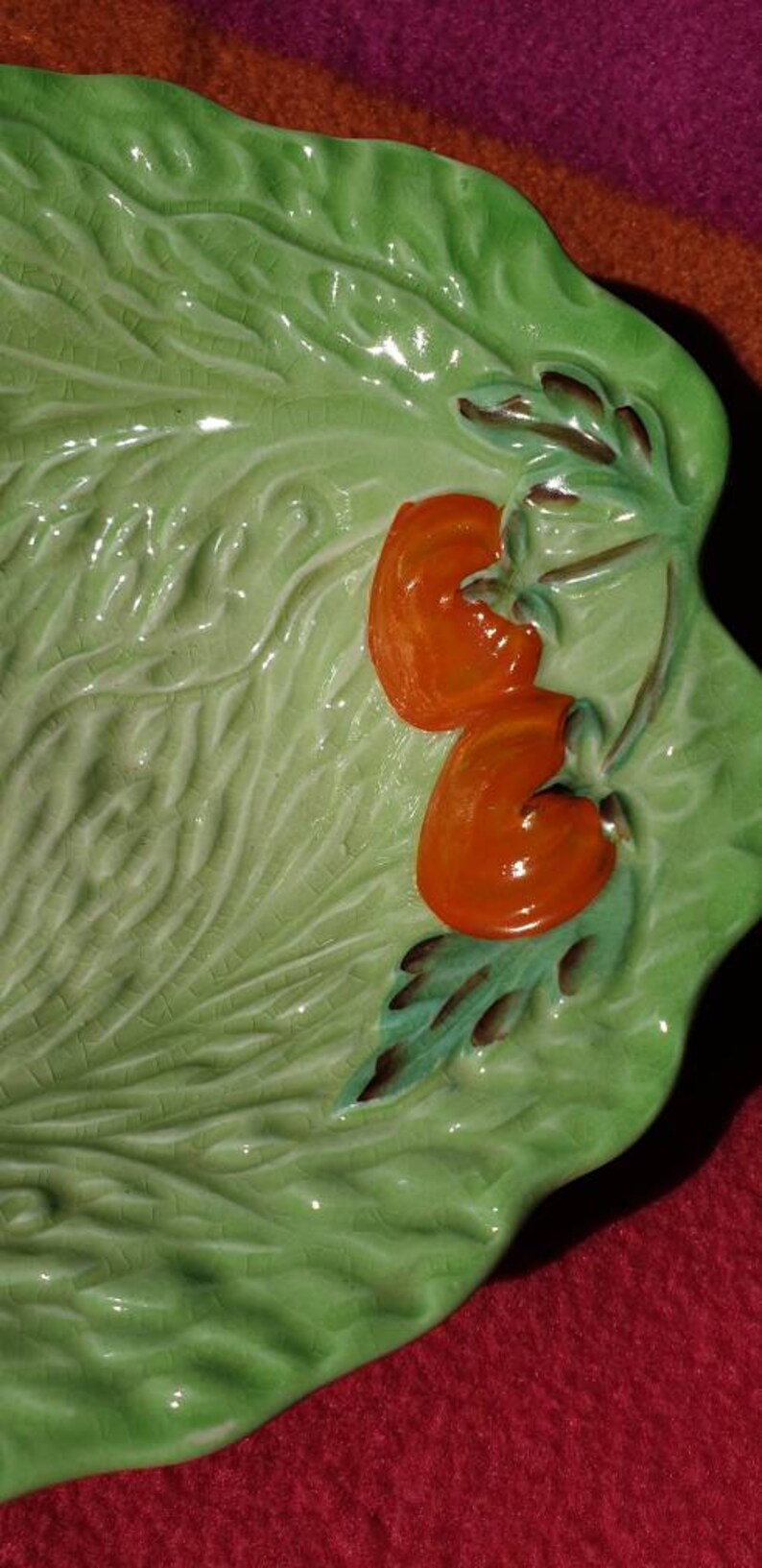 2 Cabbage Ware Dishes Green Beswick and Yellow Fielding With - Etsy UK