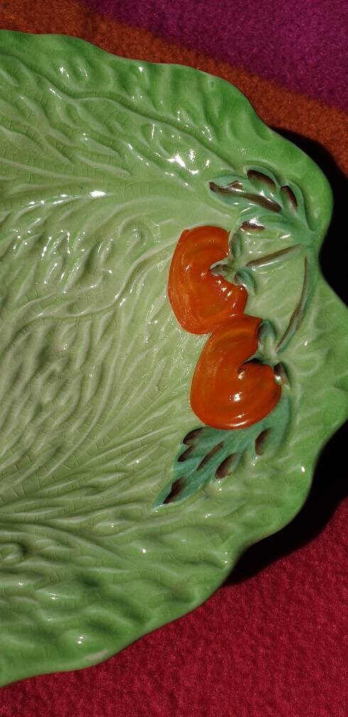 2 Cabbage Ware Dishes Green Beswick and Yellow Fielding With - Etsy UK