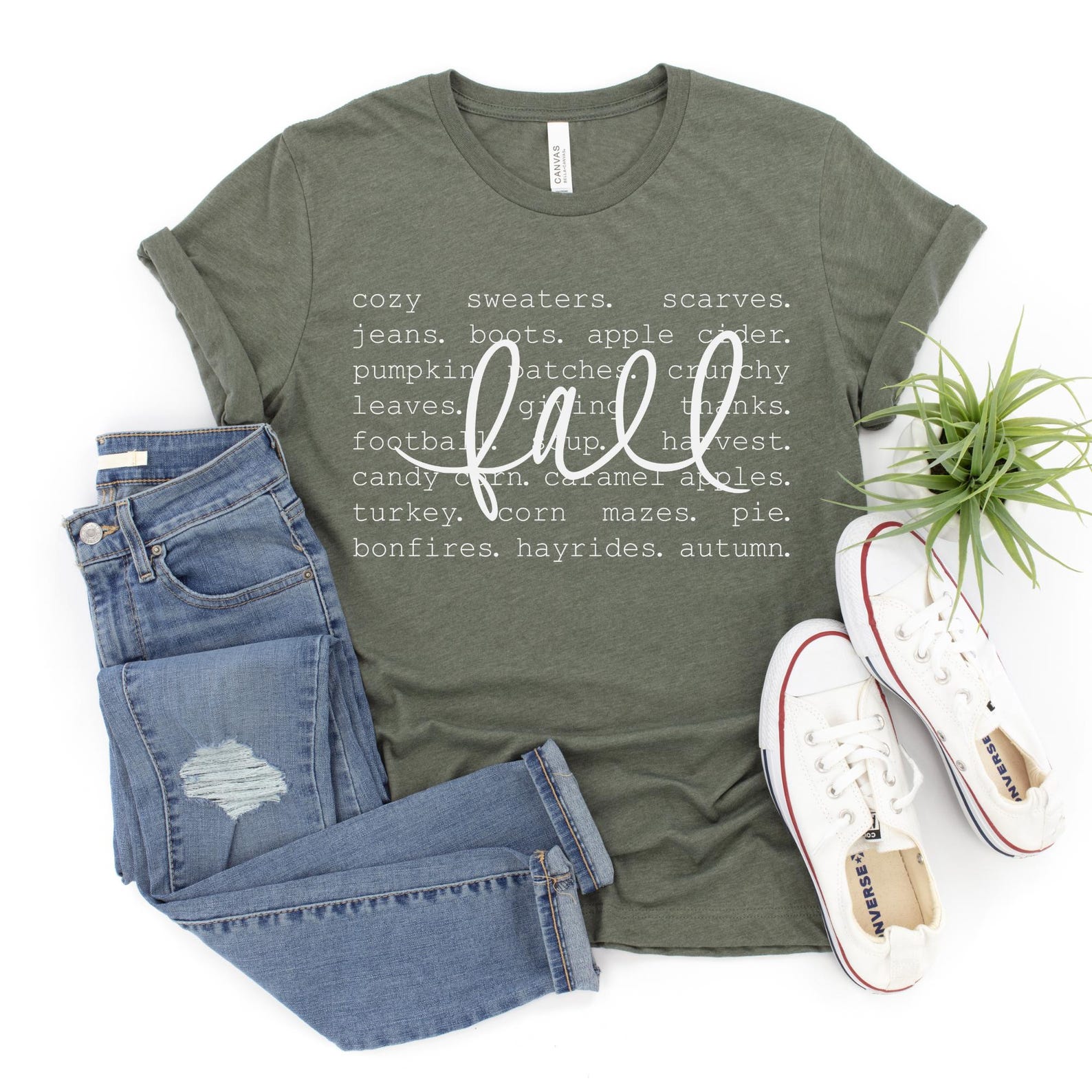 Cozy Fall Shirt Women, Fall Aesthetic Tee, Neutral Autumn Graphic Tee ...