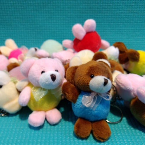 Mini Teddy Bear Keychains - Etsy