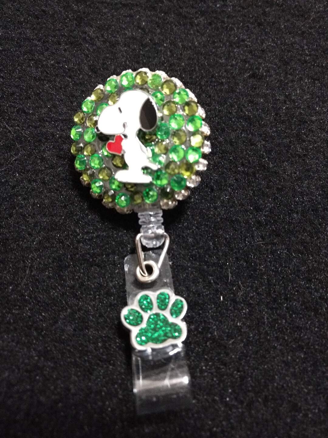 Snoopy Peanuts Charlie Brown Bling Rhinestones Name Badge / Lanyard ...