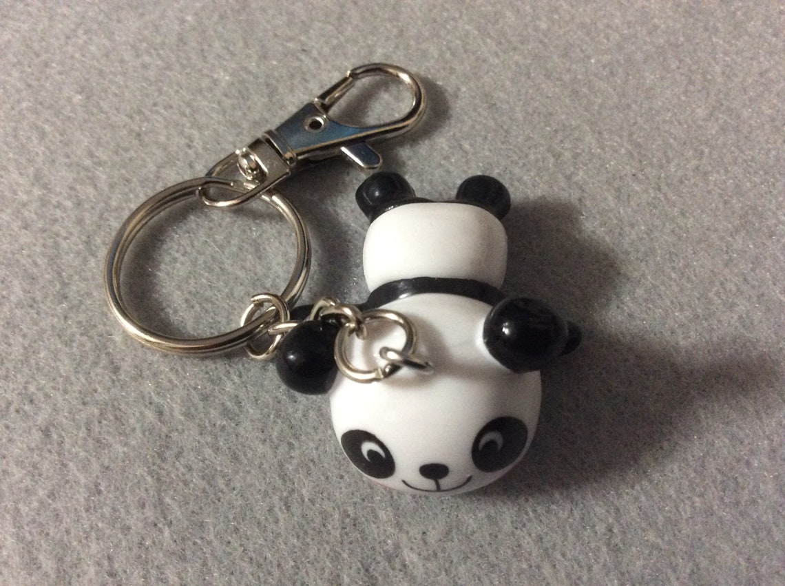 Panda Bear Figure Keychain / Key Ring / Key Chain / Keys - Etsy UK