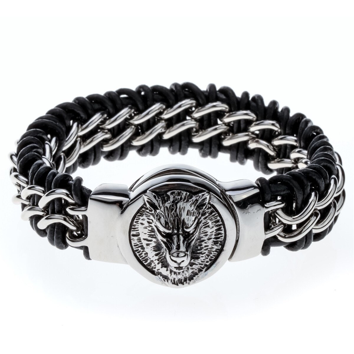 Mens Lion Gold Bracelet Personalized Gift Idea Mens Stainless - Etsy