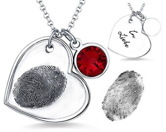 Deceased Fingerprint Necklace - Etsy UK
