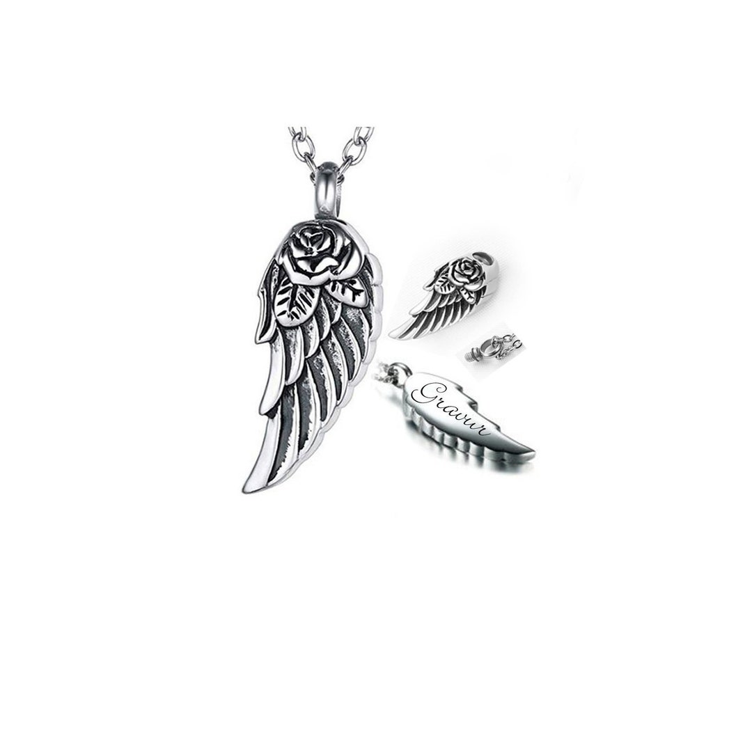 Ash Jewelry Urn Chain Wings Angel Rose Infinite Jewelry Souvenirs ...