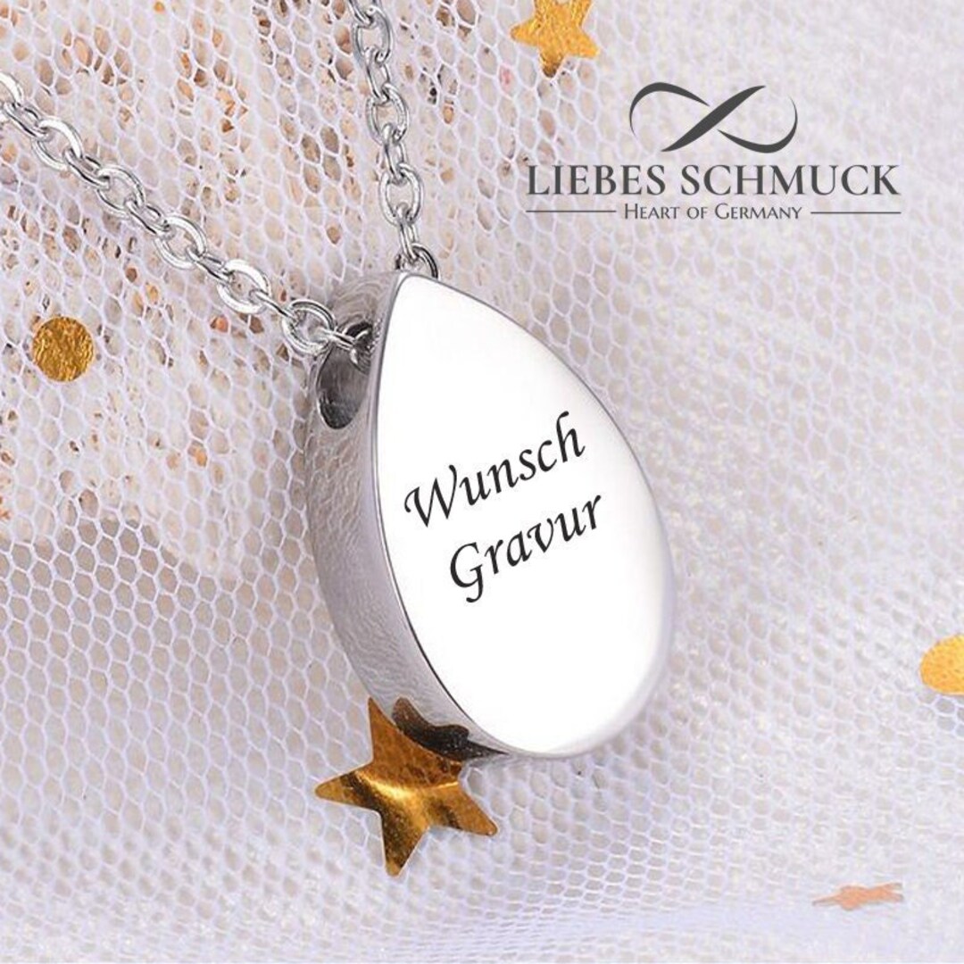Ash Jewelry Tear of Remembrance Pendant for Ashes Souvenir Deceased ...