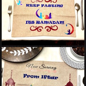 Ramadan Handmade Placemat Sets, Islamic Decor, Ramadan Iftar ...