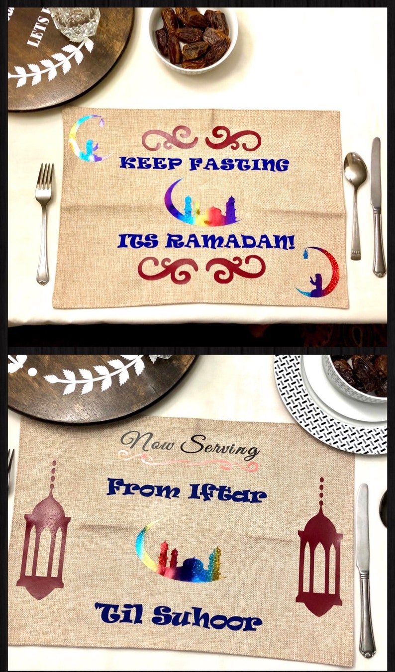 Ramadan Handmade Placemat Sets Islamic Decor Ramadan Iftar - Etsy