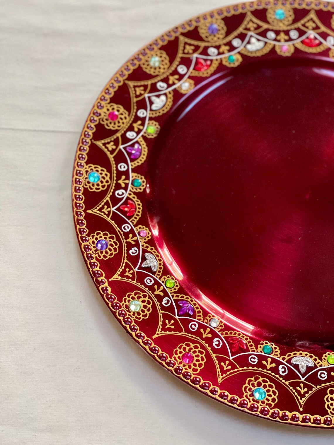 Henna Thaal Diwali Home Decor Indian Festival Mehndi Thaal - Etsy