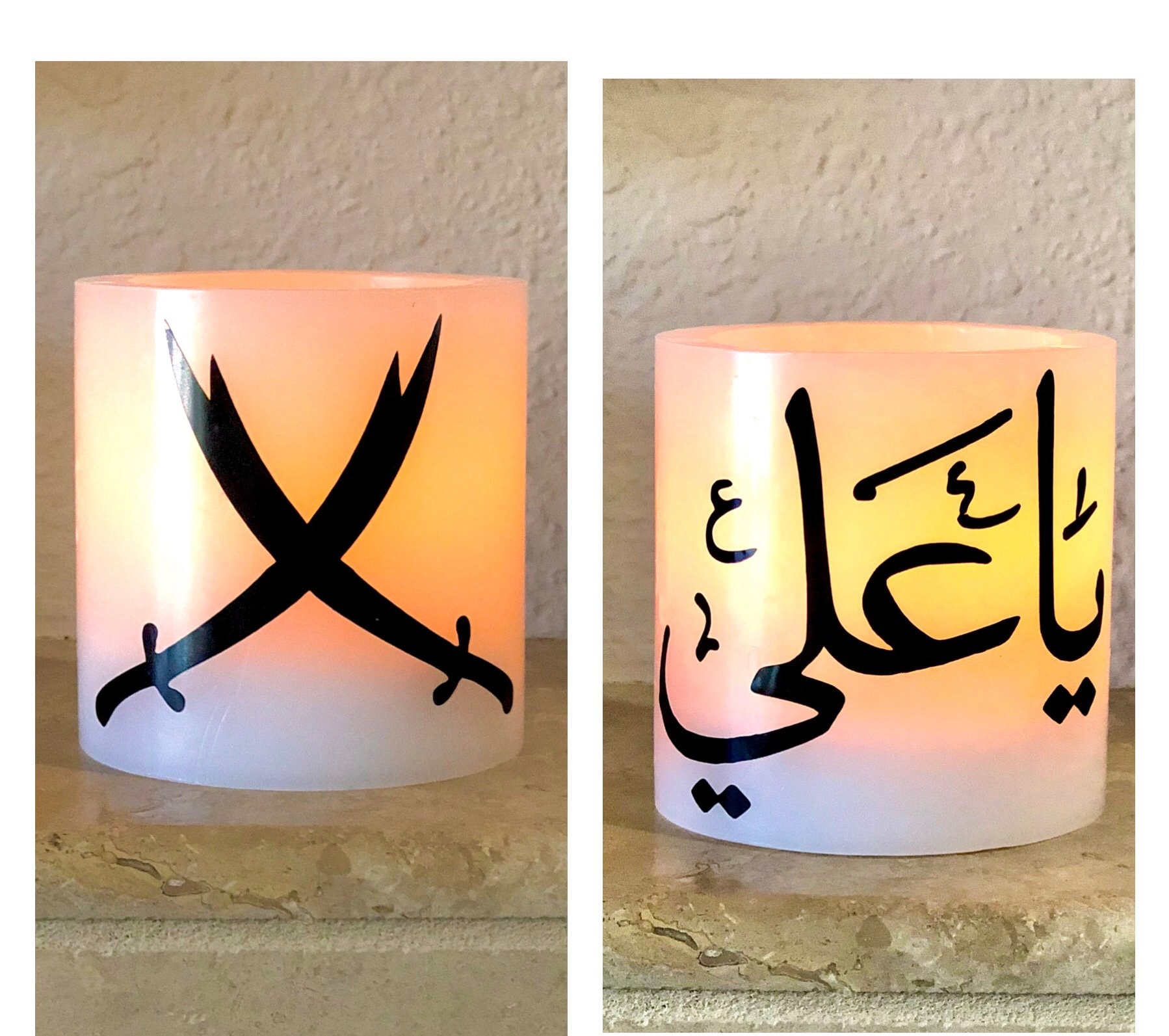 6 Panjatan Pak LED Candles Islamic Home Decor Muharram - Etsy