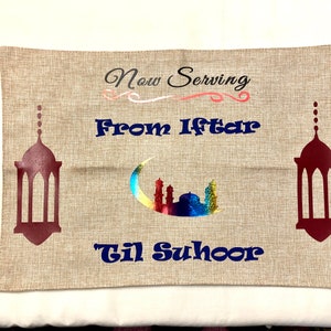 Ramadan Handmade Placemat Sets, Islamic Decor, Ramadan Iftar ...