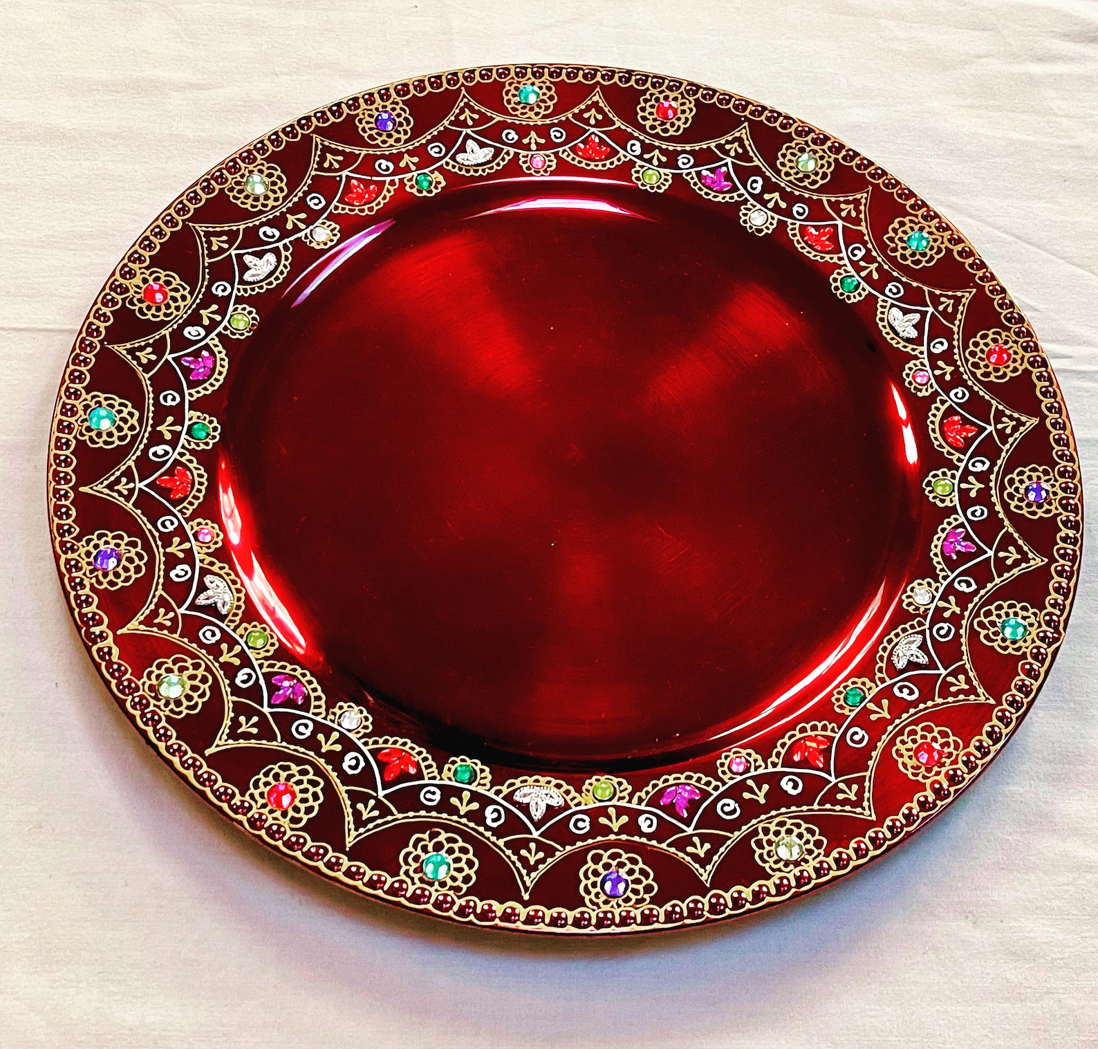 Henna Thaal Diwali Home Decor Indian Festival Mehndi Thaal - Etsy