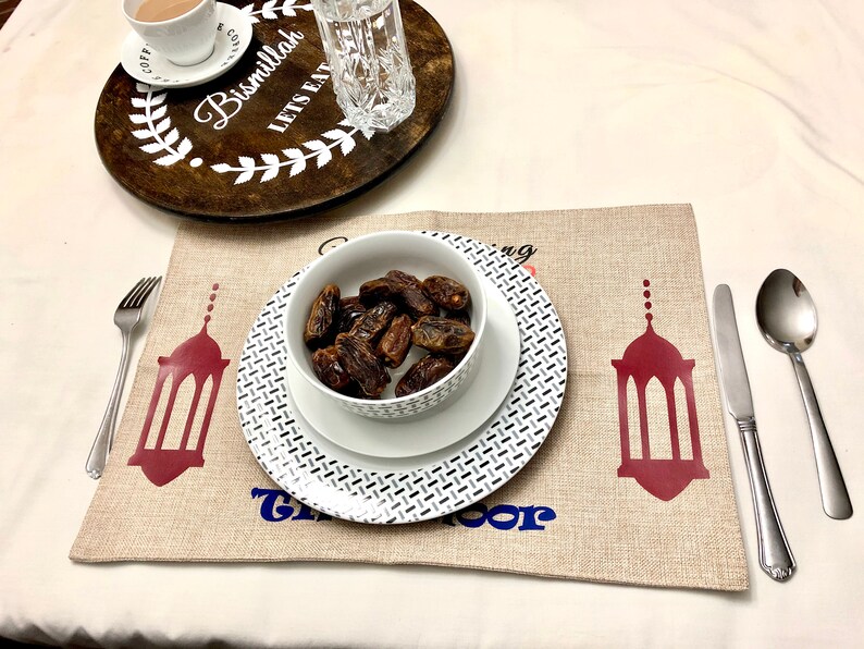 Ramadan Handmade Placemat Sets, Islamic Decor, Ramadan Iftar ...