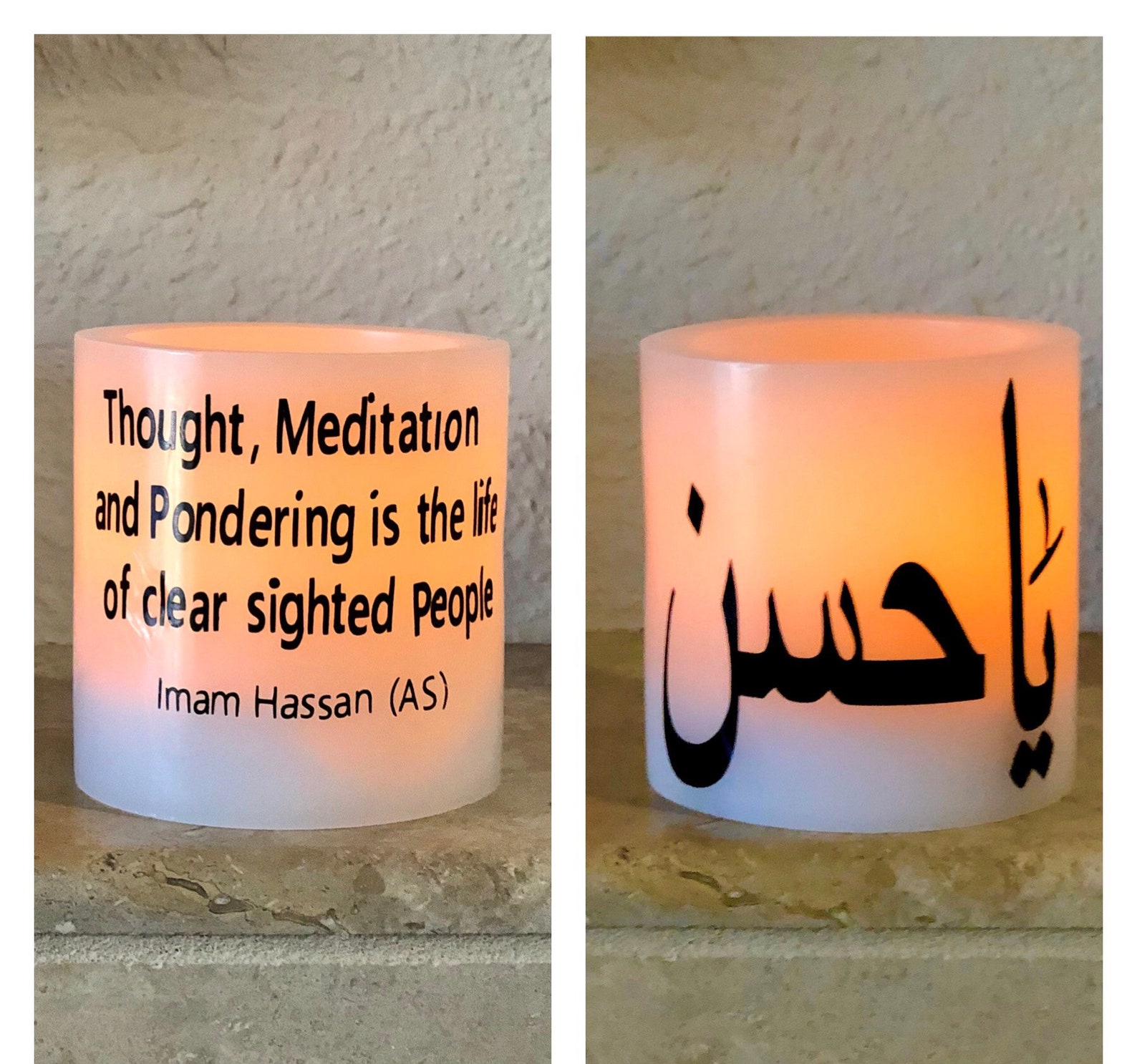 6 Panjatan Pak LED Candles Islamic Home Decor Muharram - Etsy